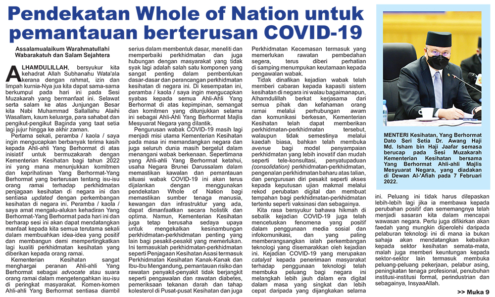 Haluan - Pendekatan Whole of Nation untuk pemantauan...